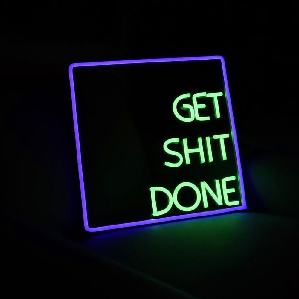 Letreiro Neon Led - Get Shit Done - hutz Letreiro Neon Led - Get Shit Done - hutz